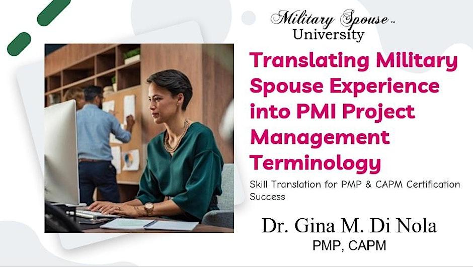 Project Management for Military Spouses | PMI Sun City - El Paso, Texas ...